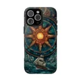 Compass Sailing Ship Nautical Glass Case for iPhone 17 through 11 Pro ...
