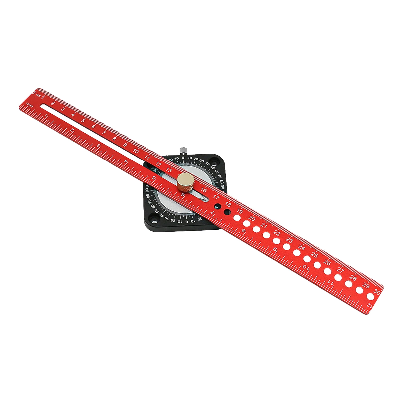 Compass Scribing Ruler, Aluminum Alloy Straight Ruler Scribing Tool ...