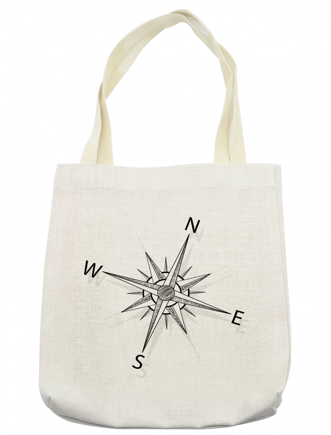 Compass Tote Bag, Black and White Compass for Finding Your Way on the ...