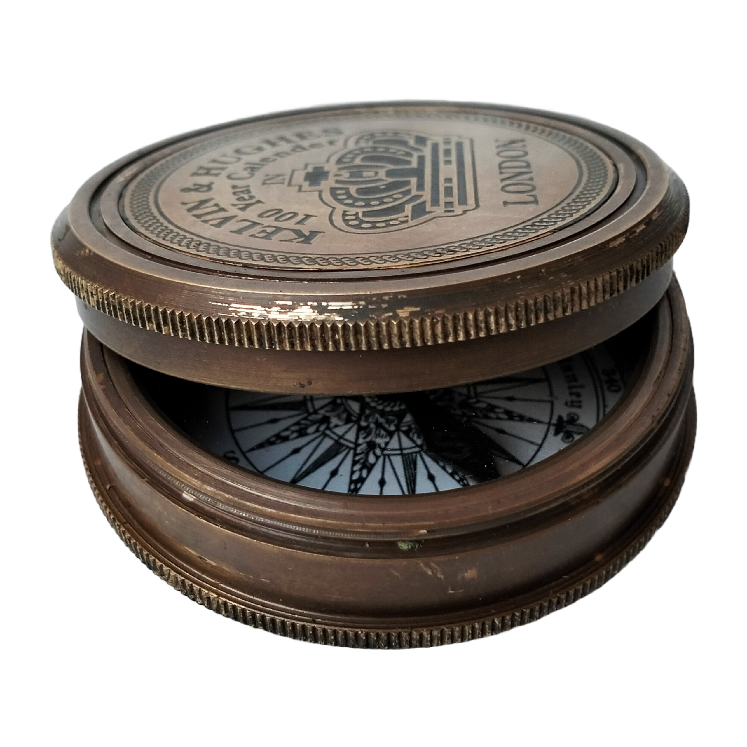 Compass Vintage Antique Finish Kelvin Hughes 100 Year Calendar ...
