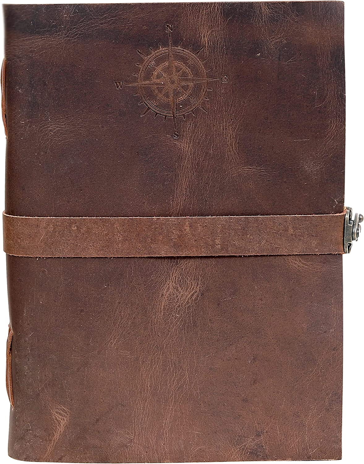 Compass Vintage Leather Journal - Antique Handmade With Lock Leather ...