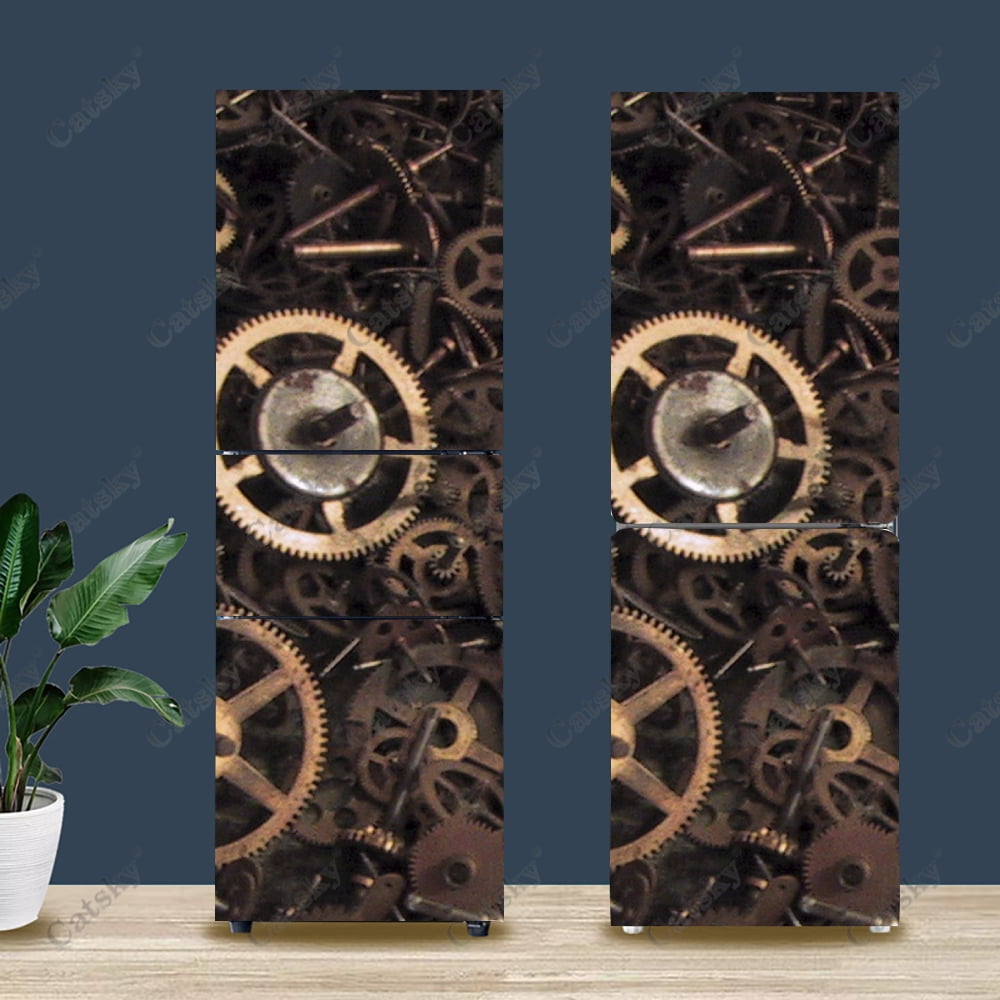 Compass abstract steampunk Refrigerator Stickers Home Decor Kitchen ...