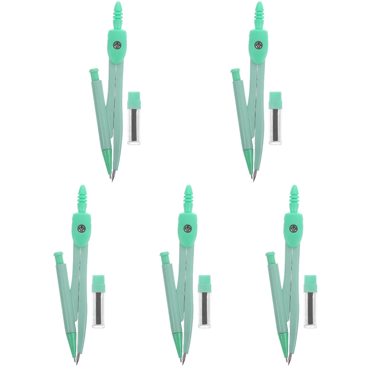 FENGGUIQU 5 Sets Green Metal Compasses High Precision Drawing Circles ...