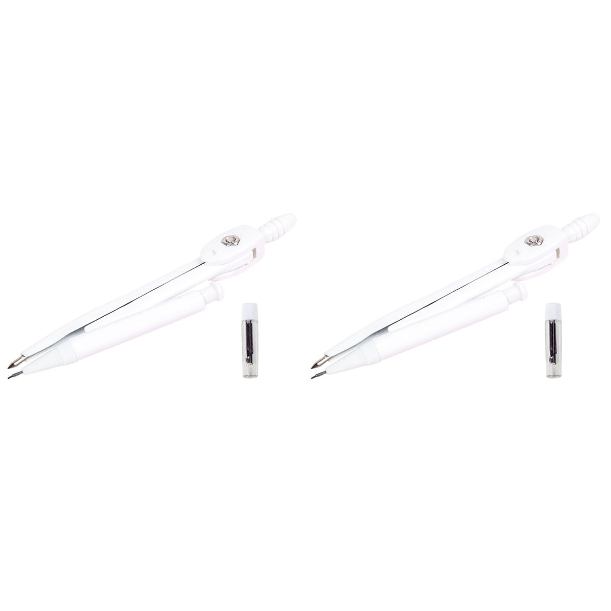 FENGGUIQU Portable White Metal Compasses Set for Daily Use and Students ...