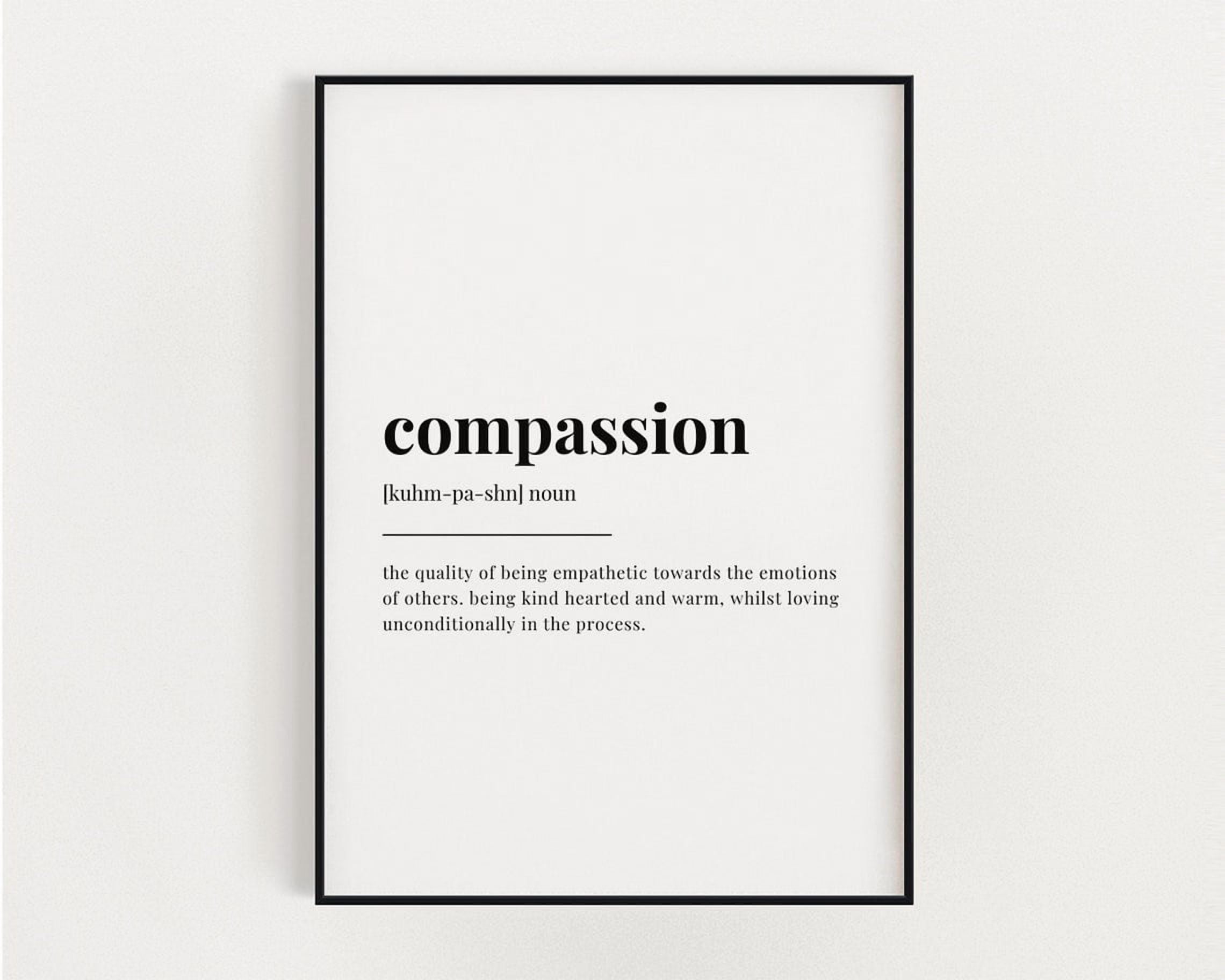 Compassion Definition Meaning, Wall Art, Compassion Print, Print, Home ...