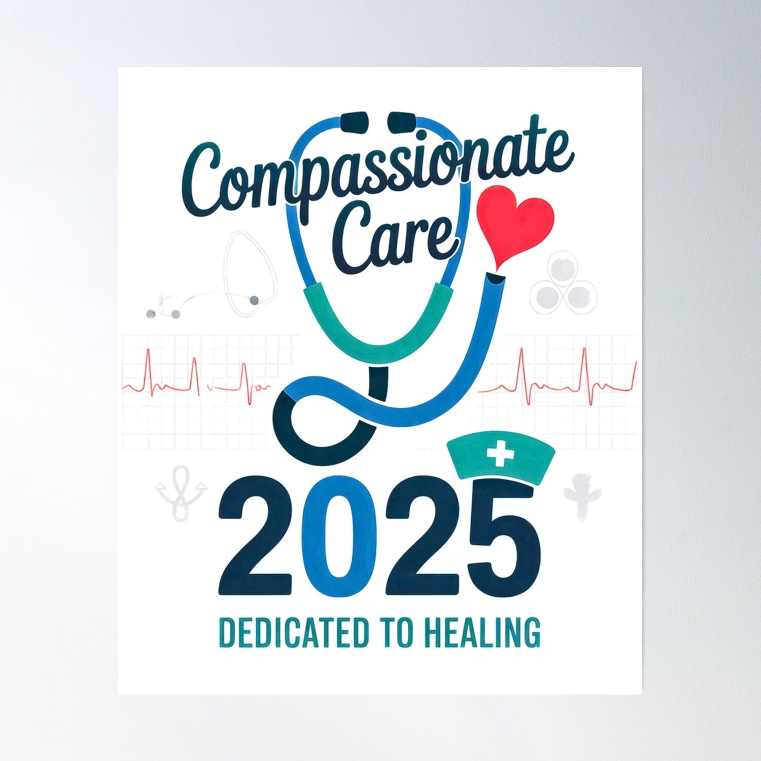 Compassionate Care 2025 Nurse Heartbeat Gift For Healthcare Heroes ...
