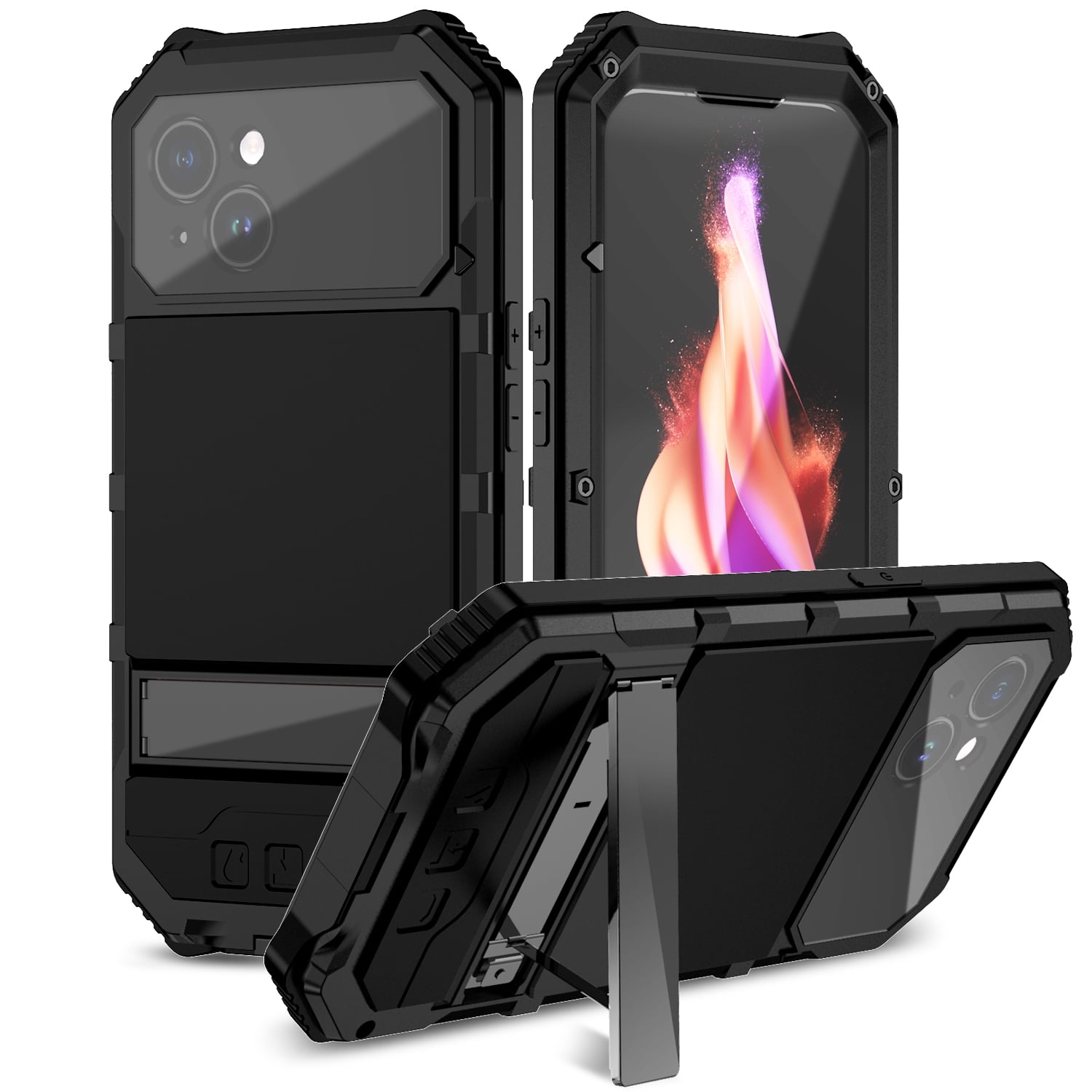 Compatiable with iPhone 15 Case, 360 Full Body Cover with Kickstand ...