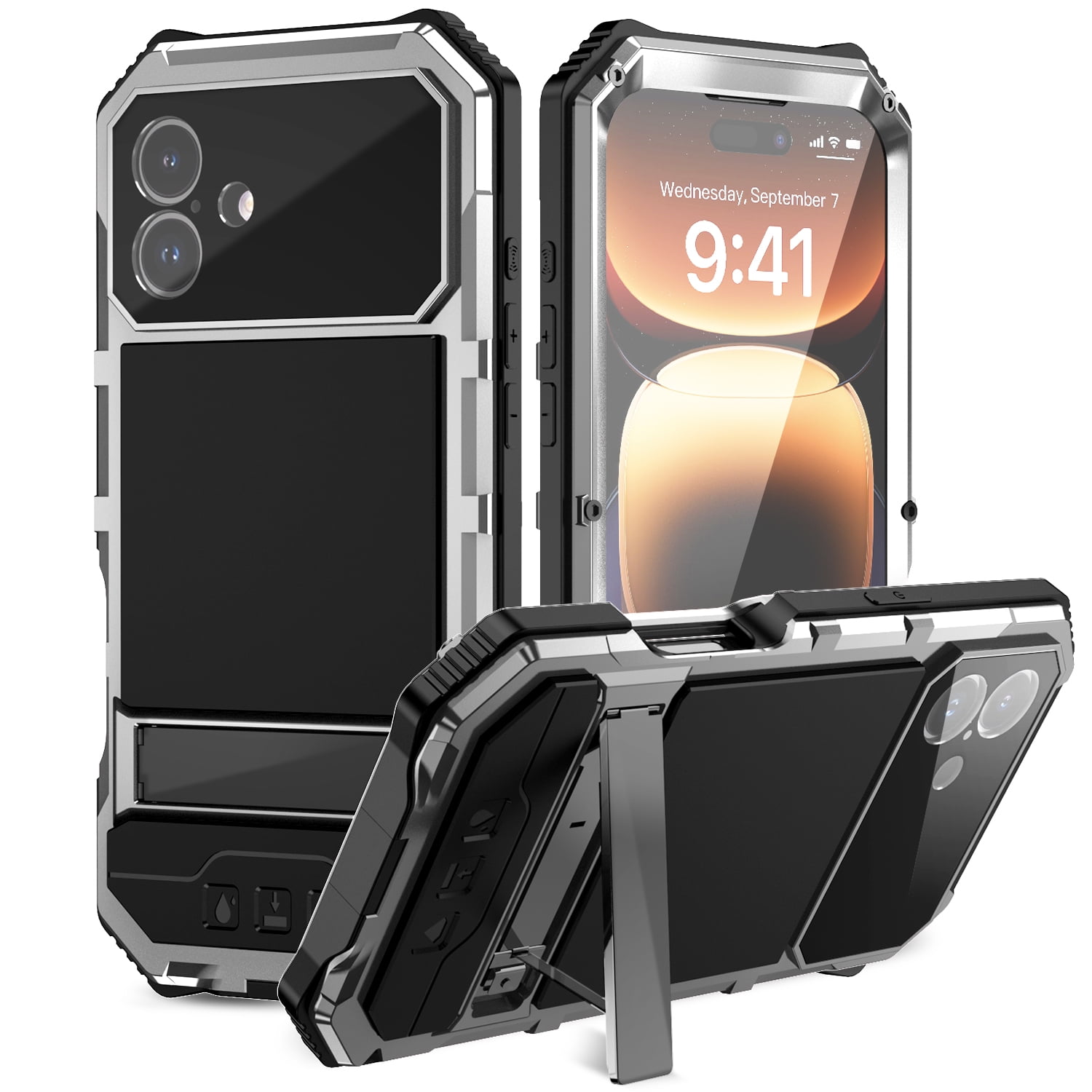Compatiable with iPhone 16 Plus Case, 360 Full Body Cover with ...