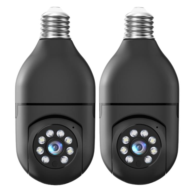Compatibility Light Bulb Security Camera with 3MP HD,Human Detection ...