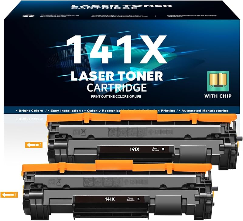Compatible 141A 141X Toner Cartridge 2 Black (with chip) Replacement ...