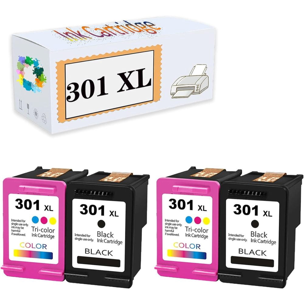 Compatible 301 XL Ink Cartridges Replacement for HP DeskJet 1000 1010 ...