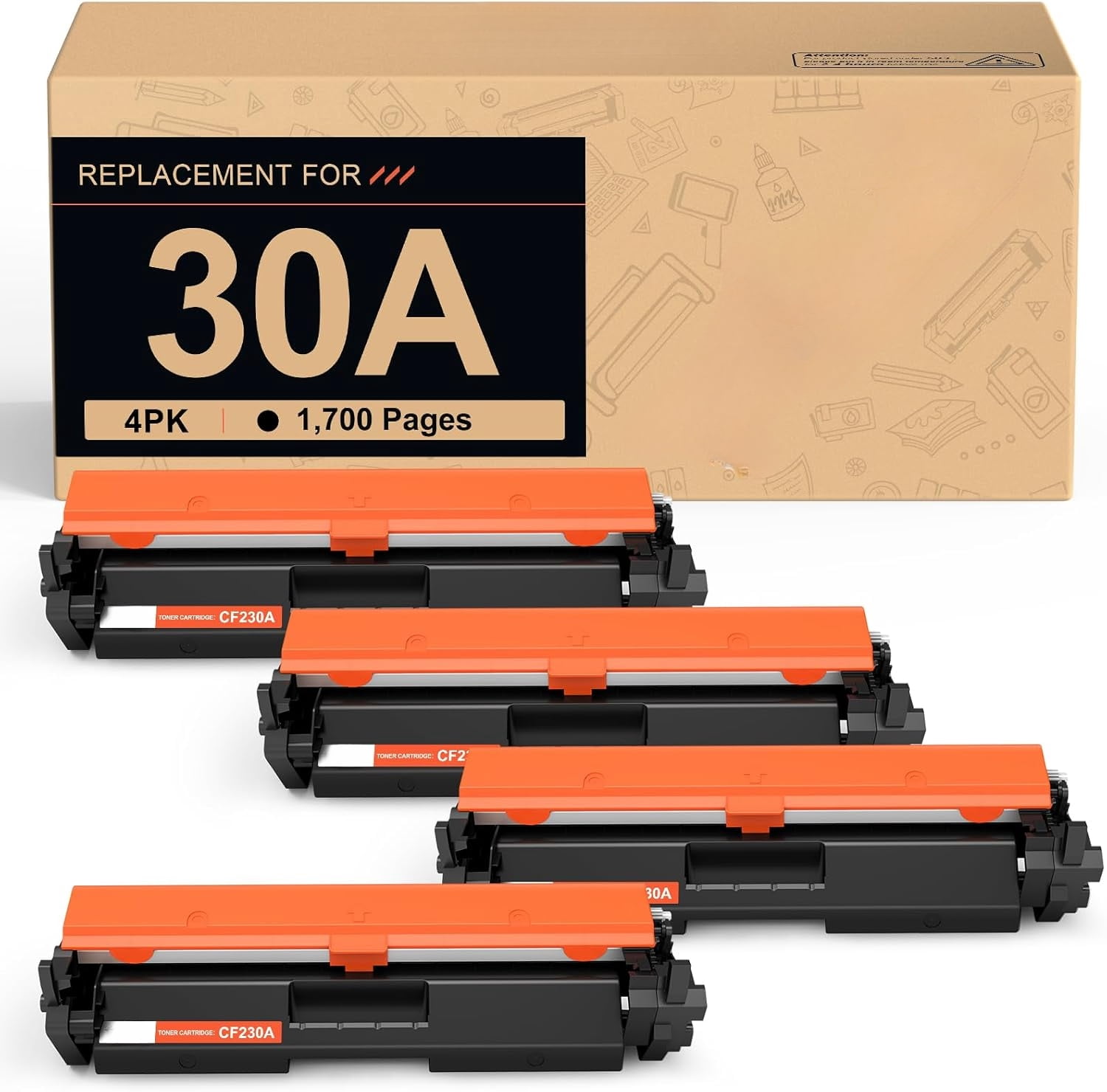 Compatible 30A CF230A Toner Cartridge Replacement for HP 30A 30X CF230A ...