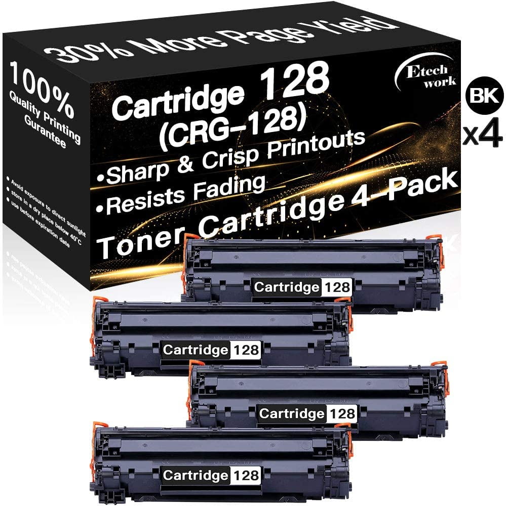 Compatible 4-Pack CRG128 Printer Toner Cartridge 128 Used for ...