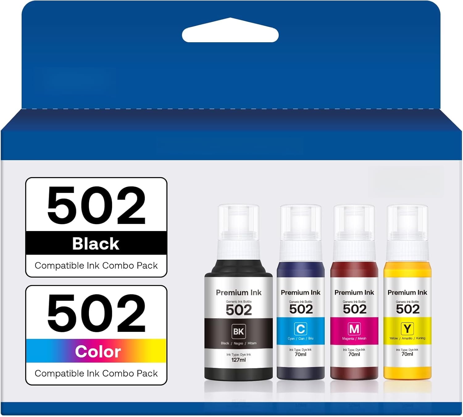 Compatible 502 Ink Bottles Replacement for Epson Compatible 502 Ink ...