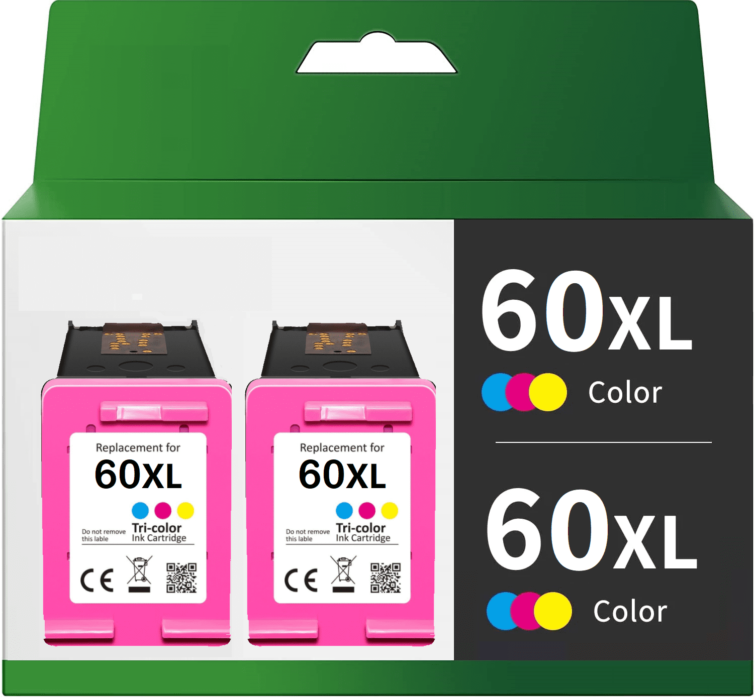 Compatible 60XL 60 XL Color High Yield Ink Cartridge Replacement for HP ...