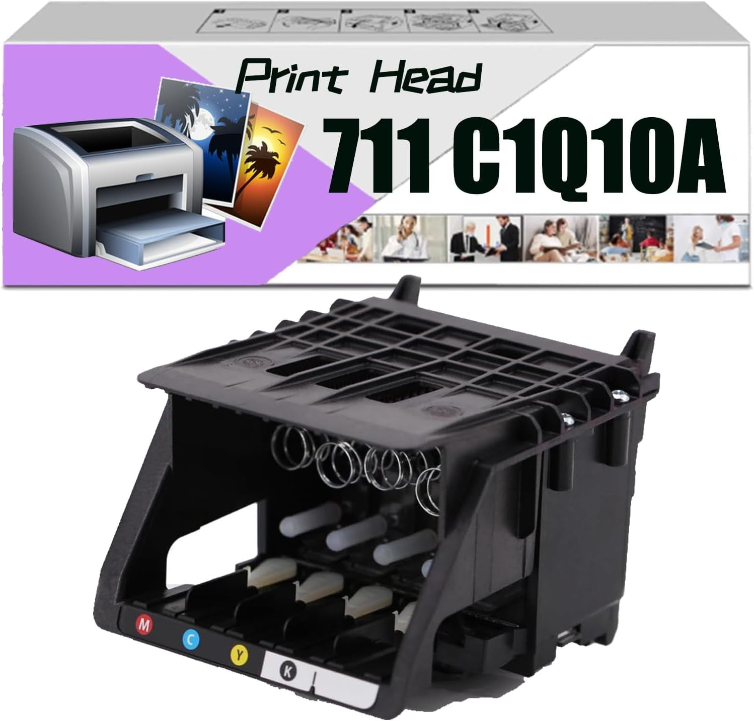 Compatible 711 C1Q10A Print Head Printhead, Work for HP DesignJet T530 ...