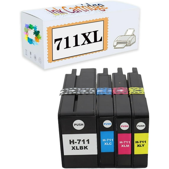 Compatible 711XL 80ML Ink Cartridges Replacement for HP Designjet T120 ...