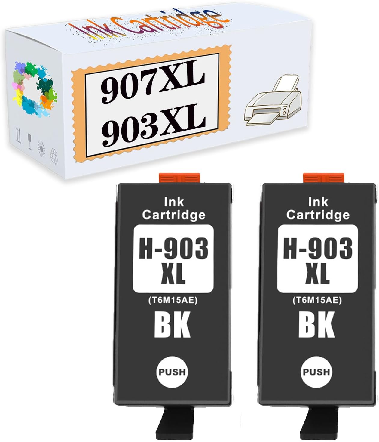 Compatible 907XL 903XL 20ML Ink Cartridges Replacement for HP OfficeJet ...