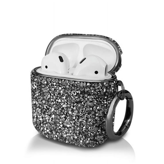 Compatible with AirPods 1 & 2 Case, with Keychain Protective Bling ...