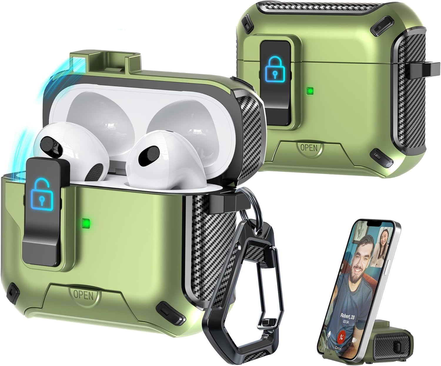 Compatible AirPods 3rd Generation Headphone Cases, Fully Drop Proof ...