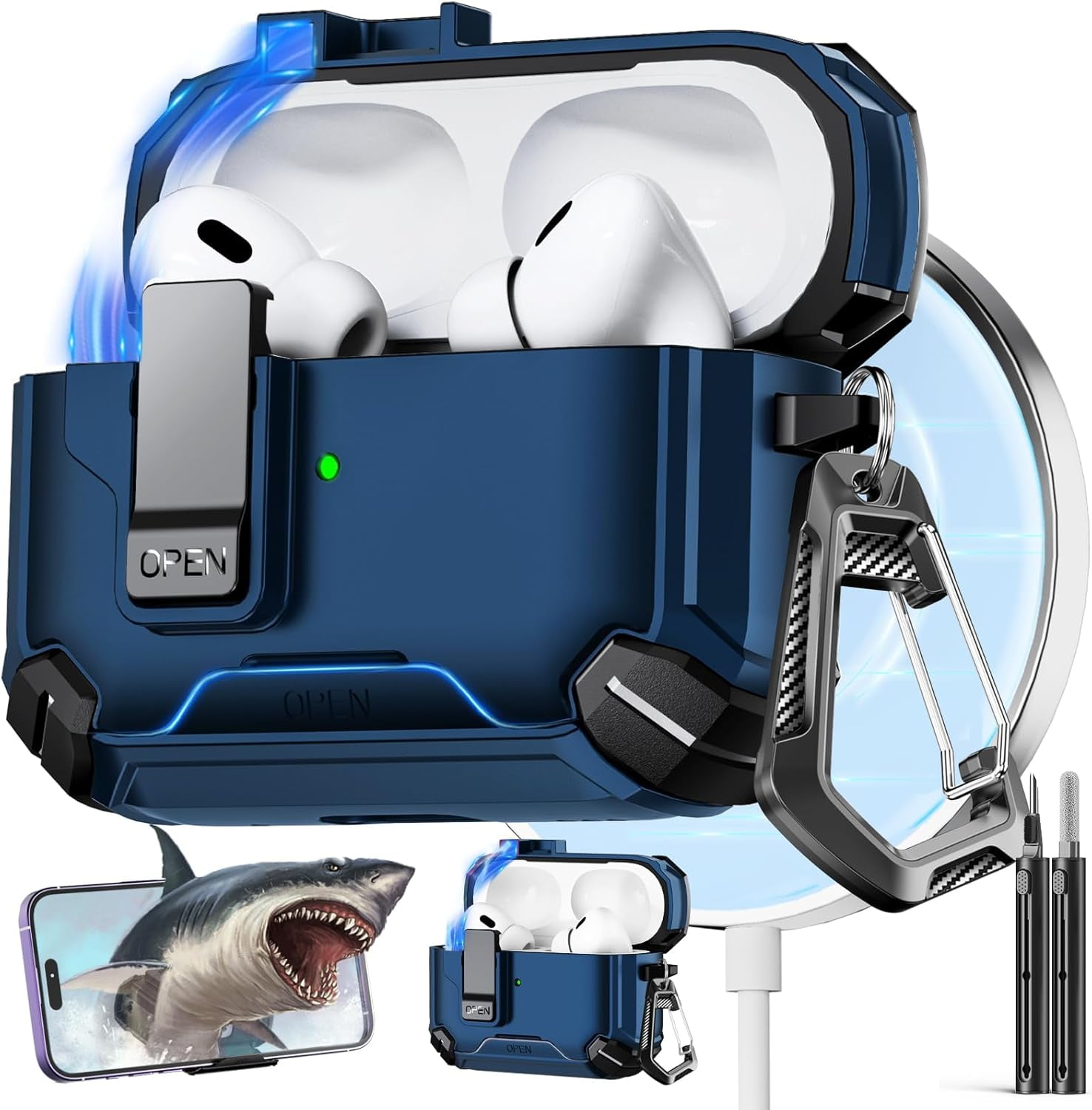 Compatible with AirPods Pro 2nd/1st Generation Case Cover with Phone ...