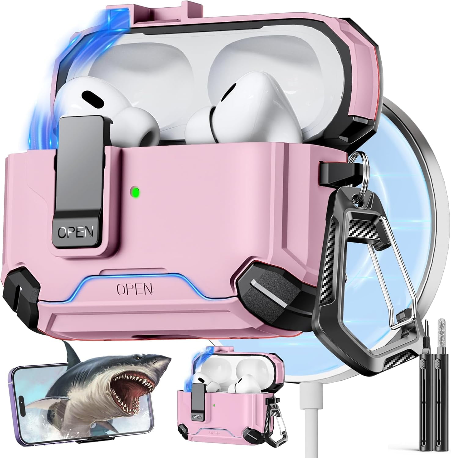 Compatible with AirPods Pro 2nd/1st Generation Case Cover with Phone ...