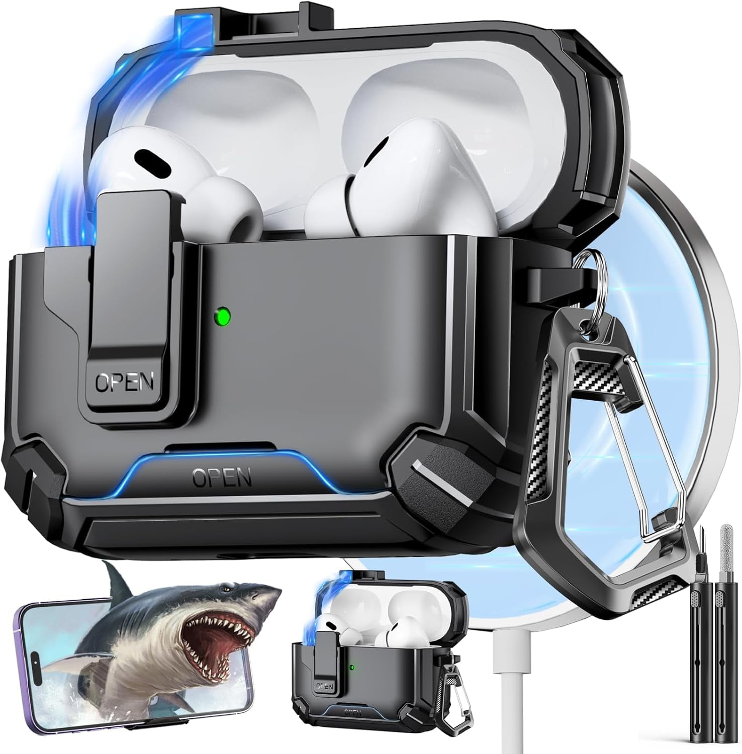 Compatible with AirPods Pro 2nd/1st Generation Case Cover with Phone ...