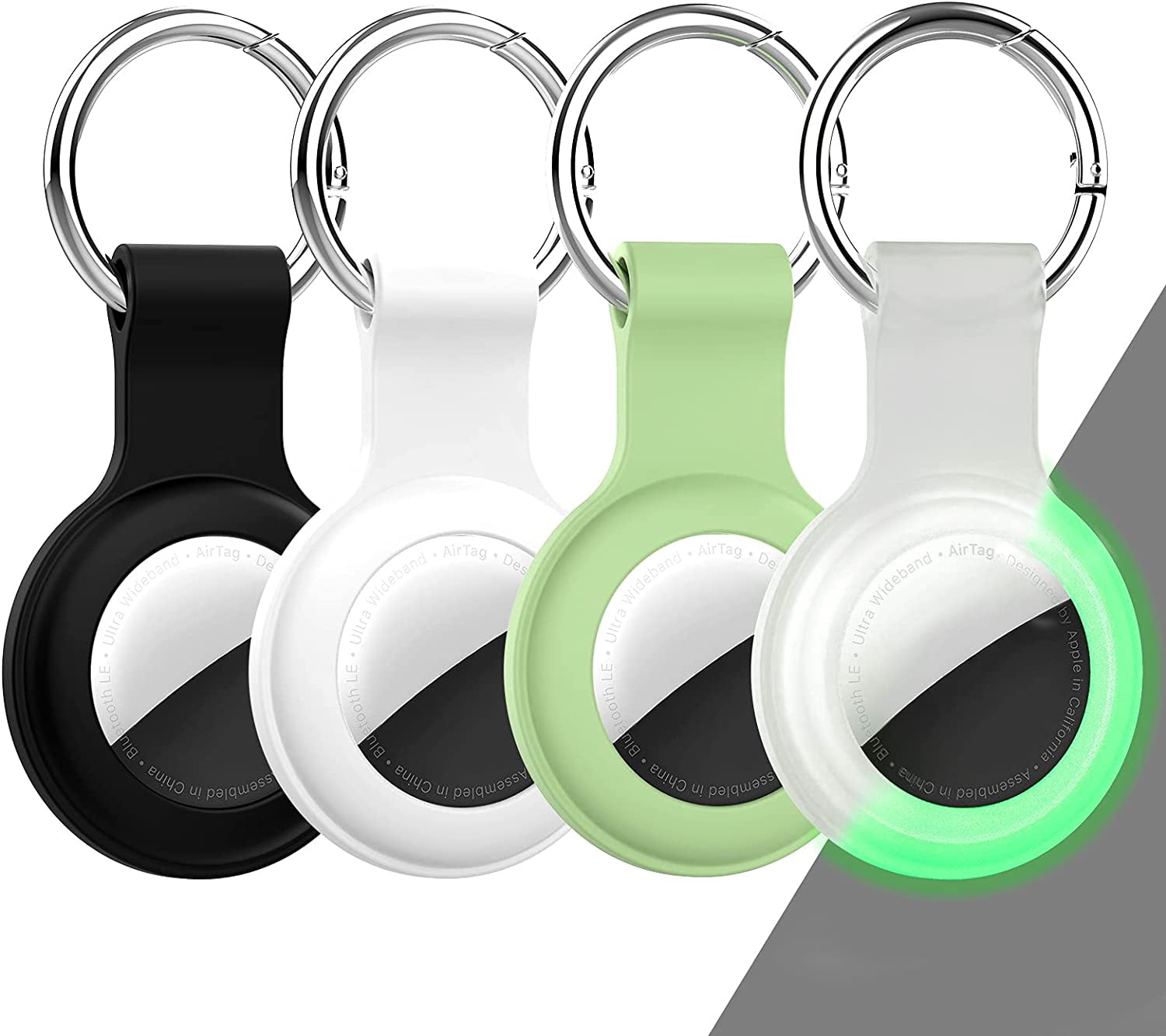 Compatible with AirTag Case Keychain Air Tag Case Holder Silicone ...
