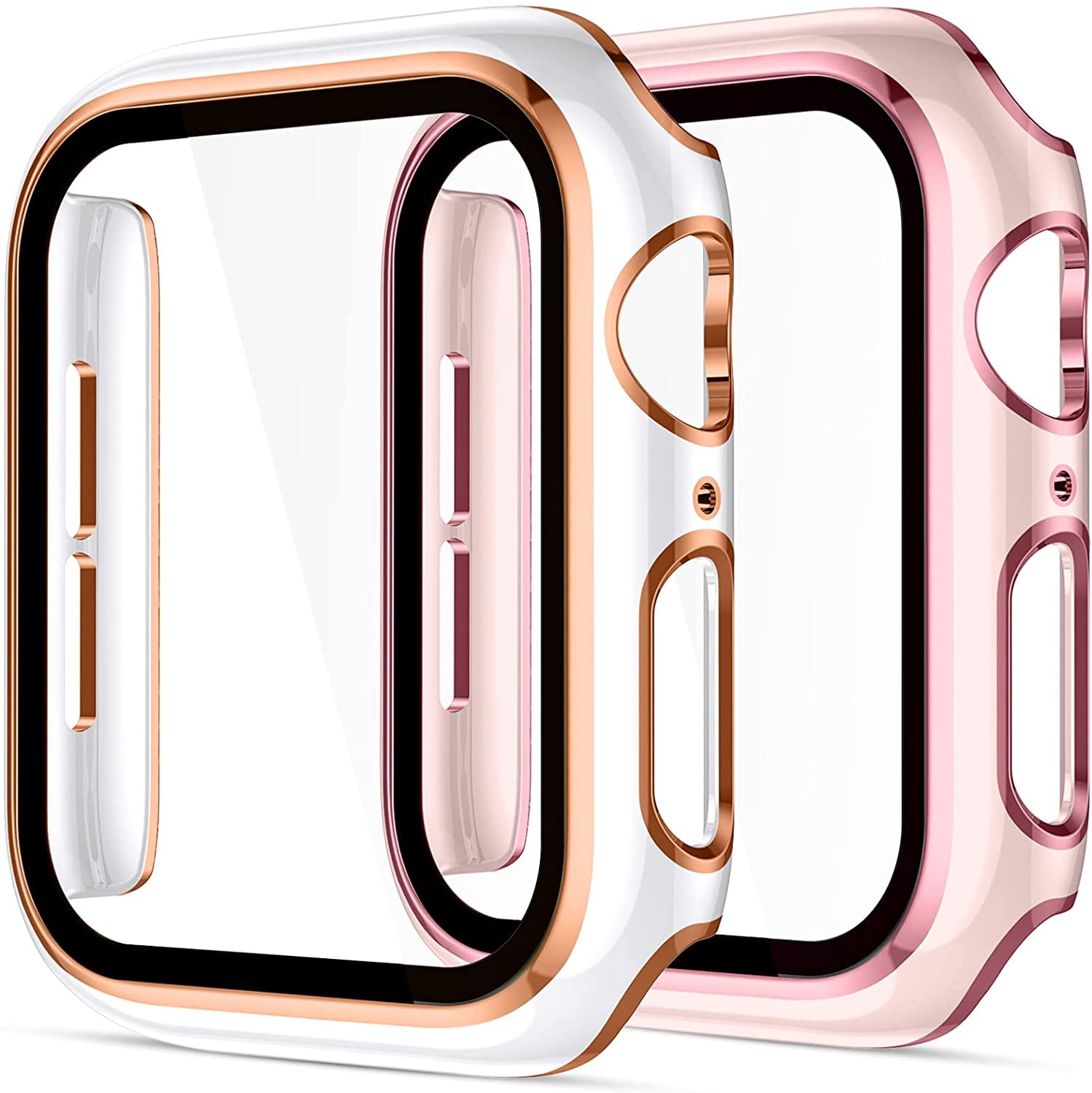 Compatible with Apple Watch Case 44mm SE Series 6 5 4 with Tempered ...