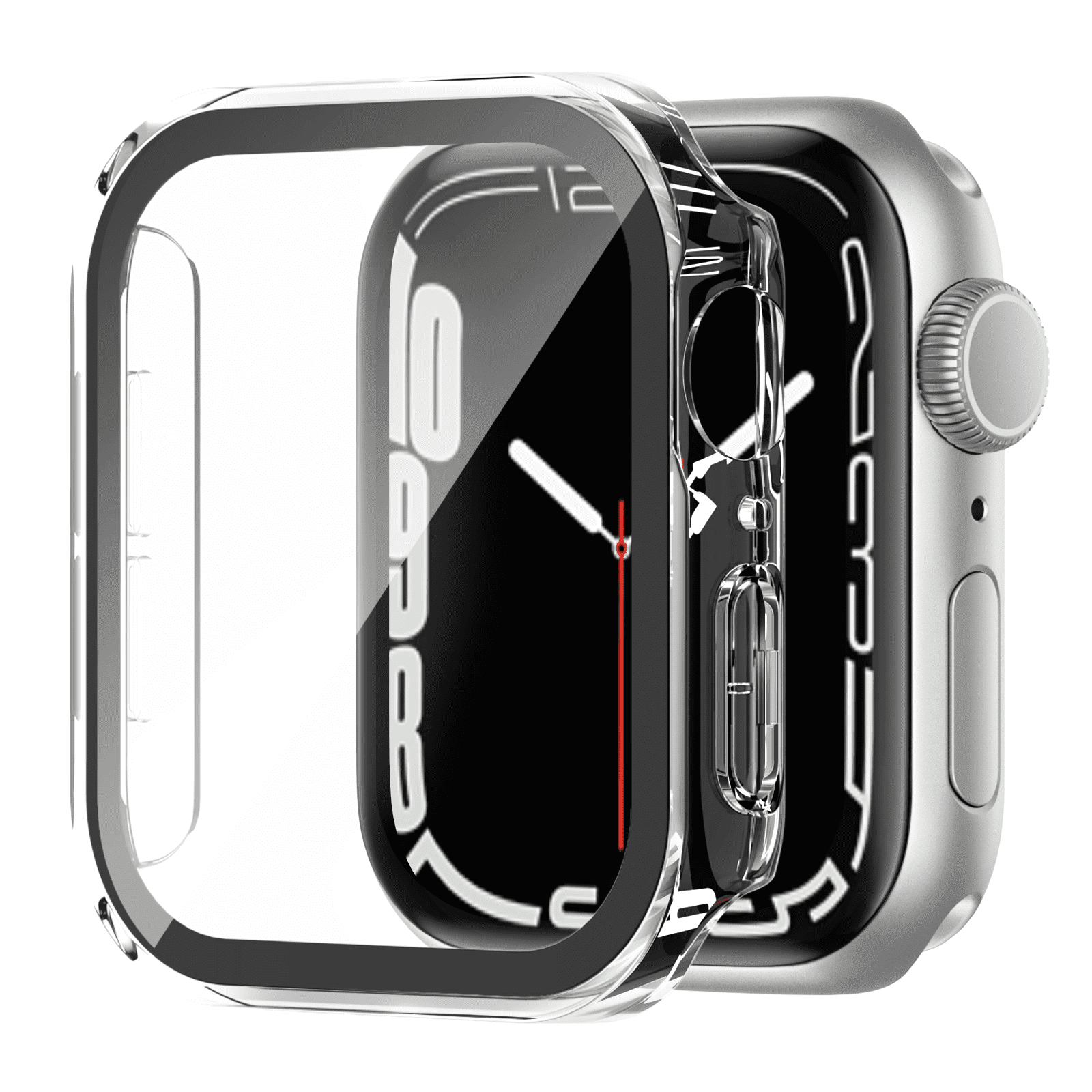 Compatible with Apple Watch Case 45mm Series 7 with Tempered Glass ...