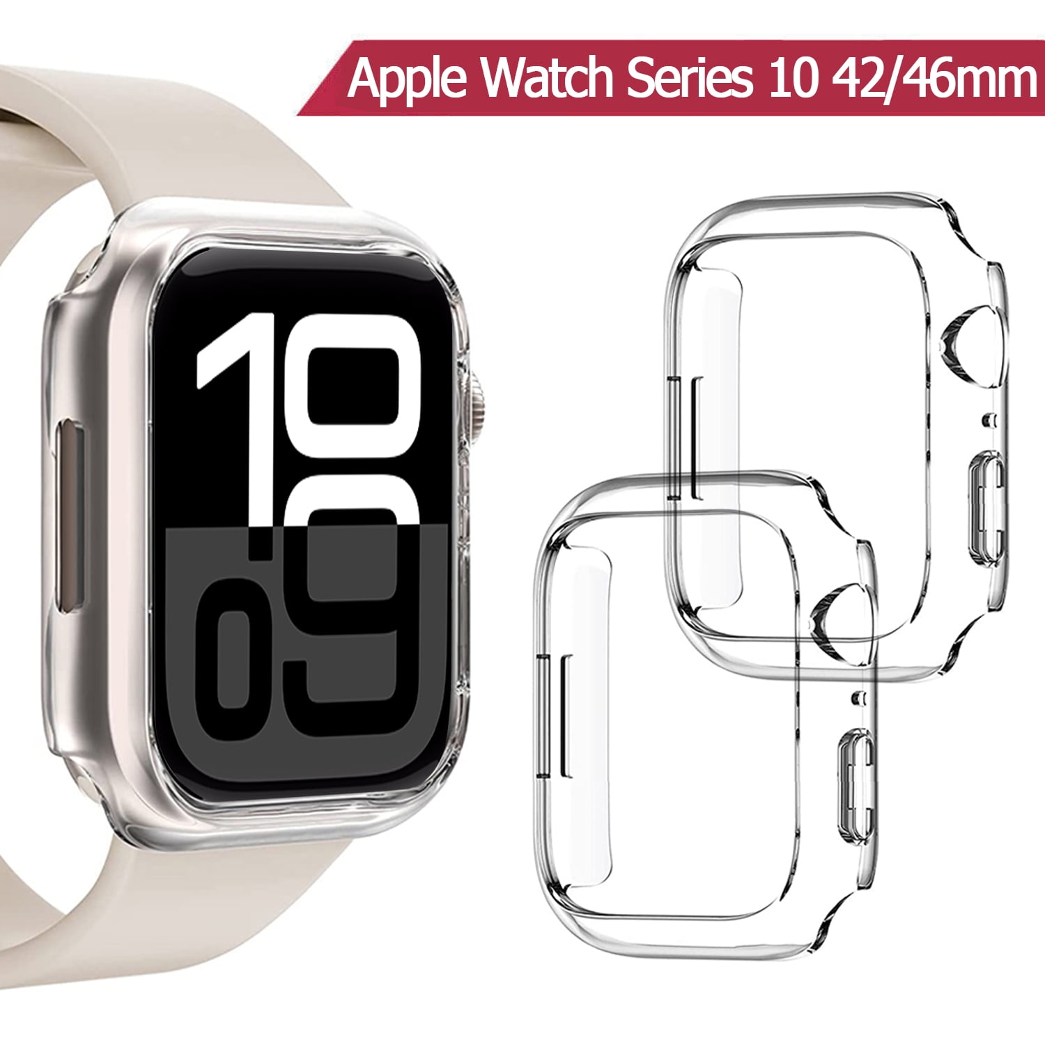 Compatible for Apple Watch Case 46mm Series 10, IC ICLOVER Hard PC ...