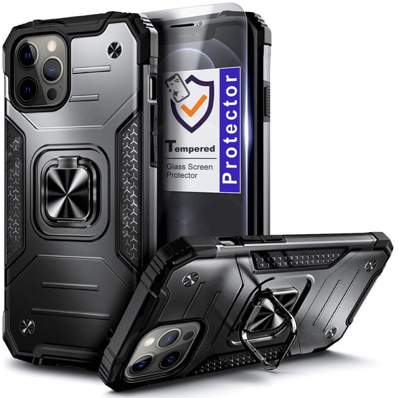 Compatible for Apple iPhone 12 Pro Max Phone Case with Tempered Glass ...