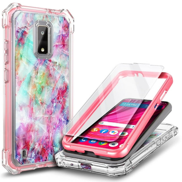 Nagebee BLU View 4/2 Case with Tempered Glass Protector, Full-Body ... Nagebee BLU View 4/2 Case with Tempered Glass Protector, Full-Body ...