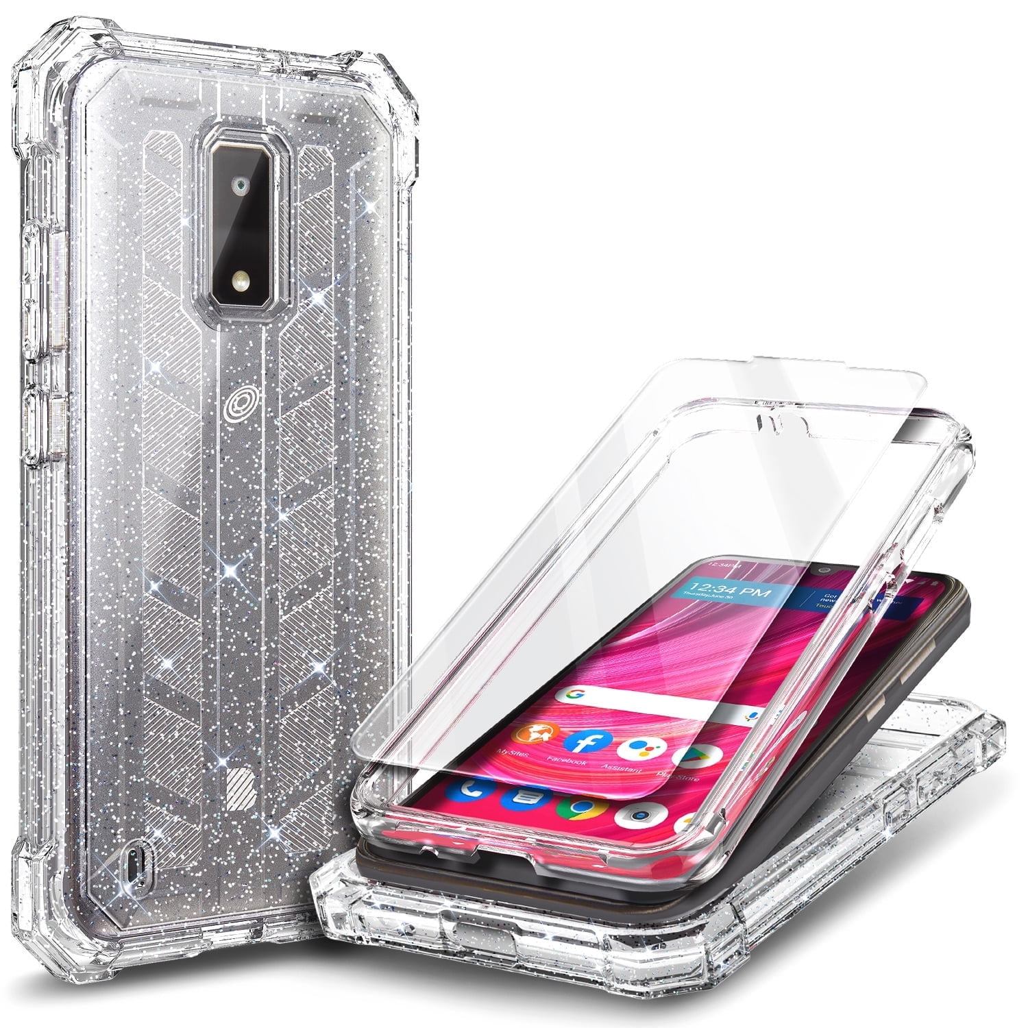 Compatible for BLU View 4 (B135DL) / View 2 (B131DL) Case w/ Tempered ...