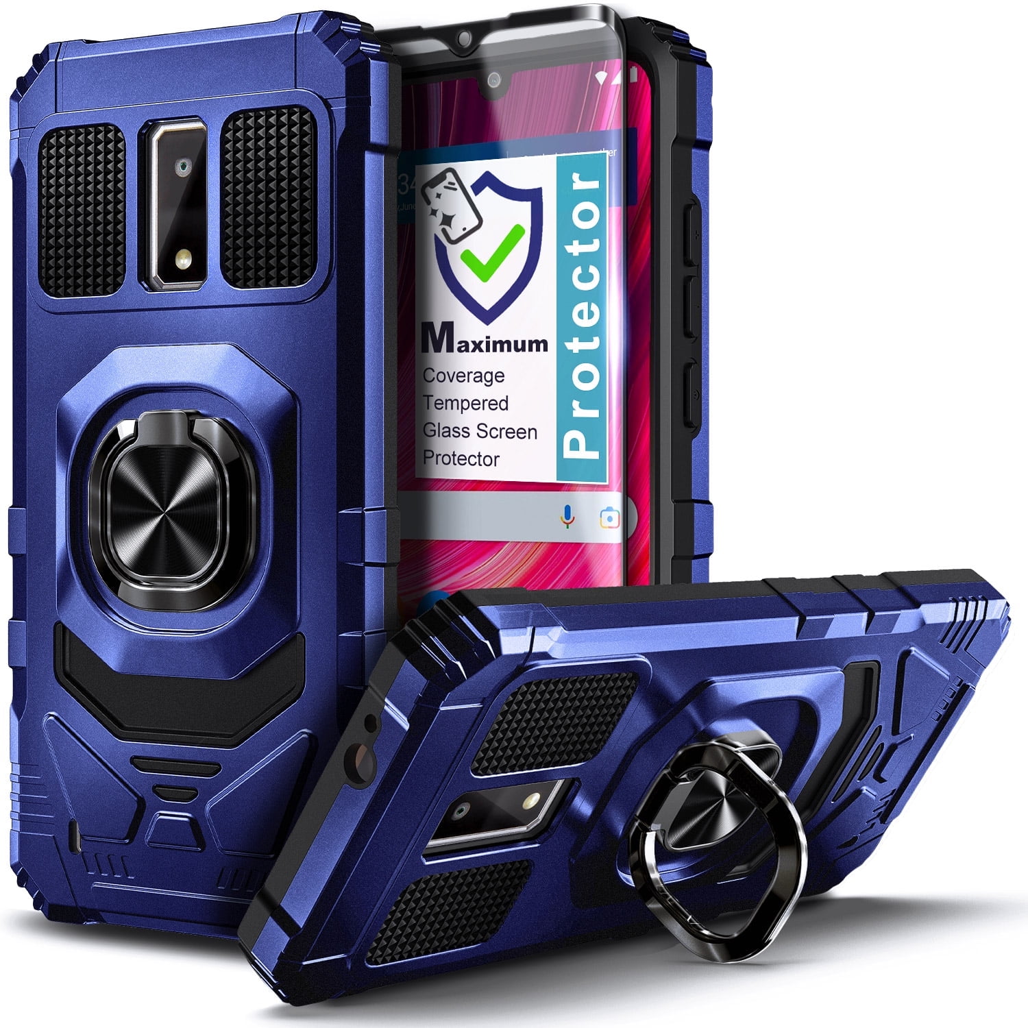BLU View 4/2 Phone Case, Nagebee Military-Grade Cover with Tempered ...
