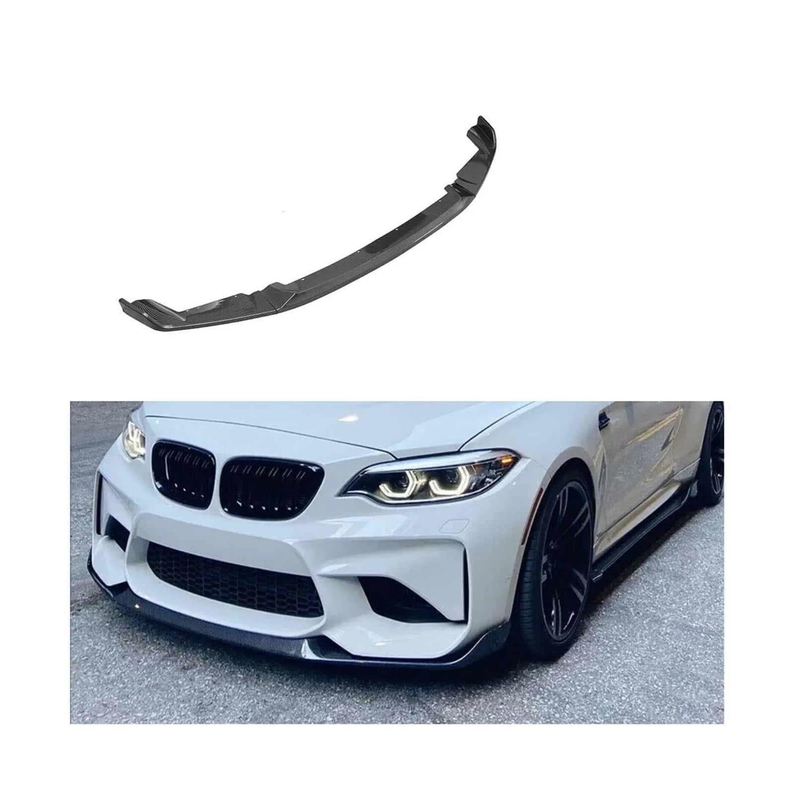 Compatible For BMW F87 M2 2016-2021 CS Style Front Bumper Lip Spoiler ...