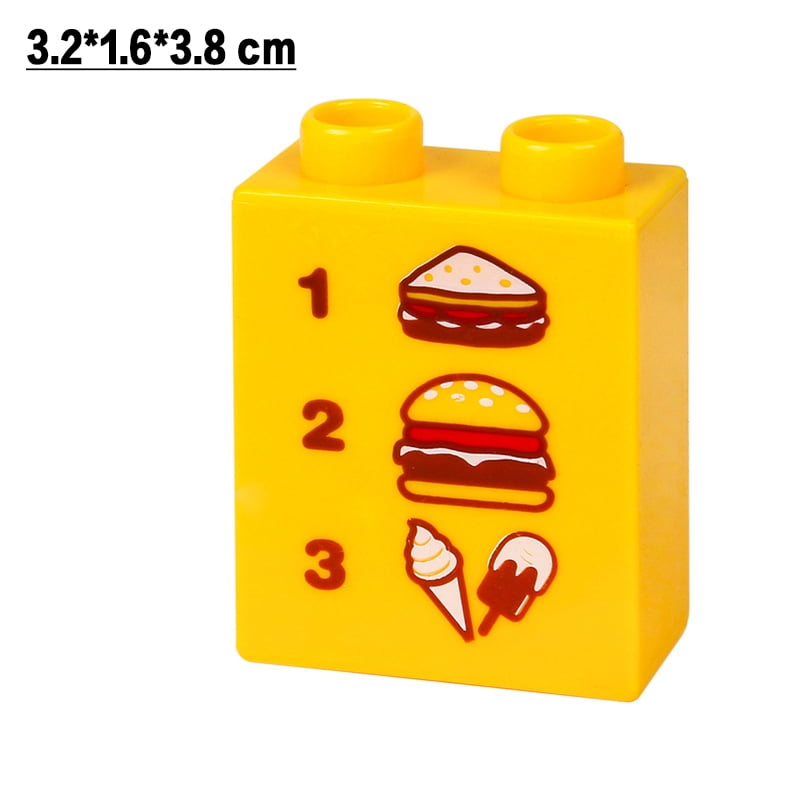 Compatible Big Building Blocks Print Pattern Scene Sign Accessories ...