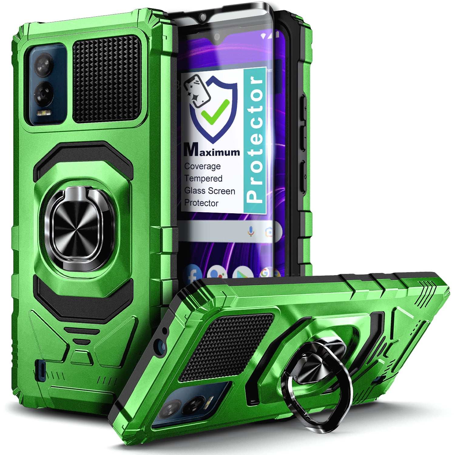 Compatible for Blu View Speed 5G Phone Case with Tempered Glass Screen ...