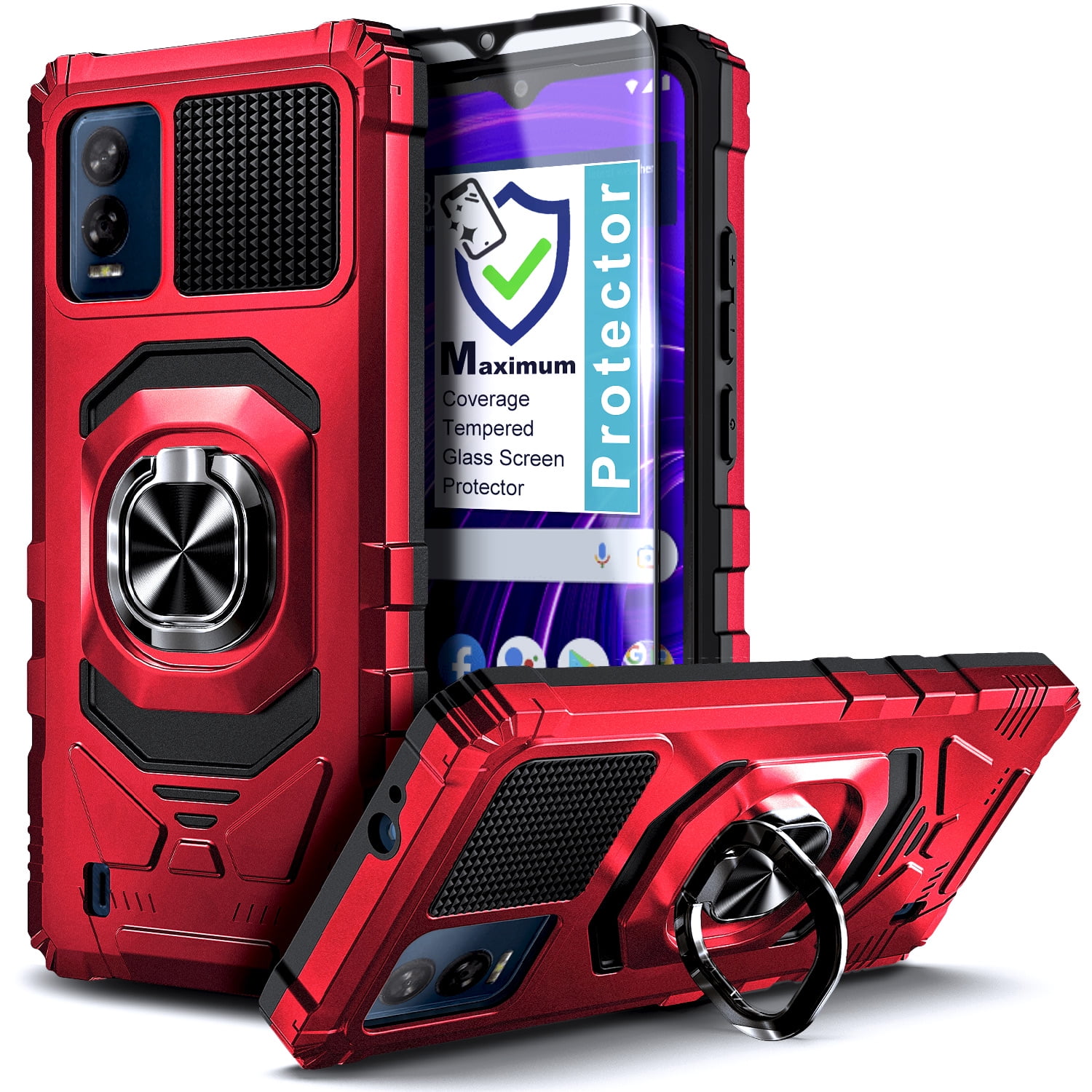 Compatible for Blu View Speed 5G Phone Case with Tempered Glass Screen ...