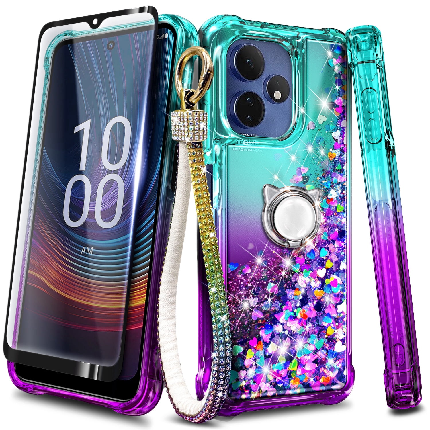 Compatible with Boost Mobile Celero 5G+ (Plus) 2024 Case with Tempered ...