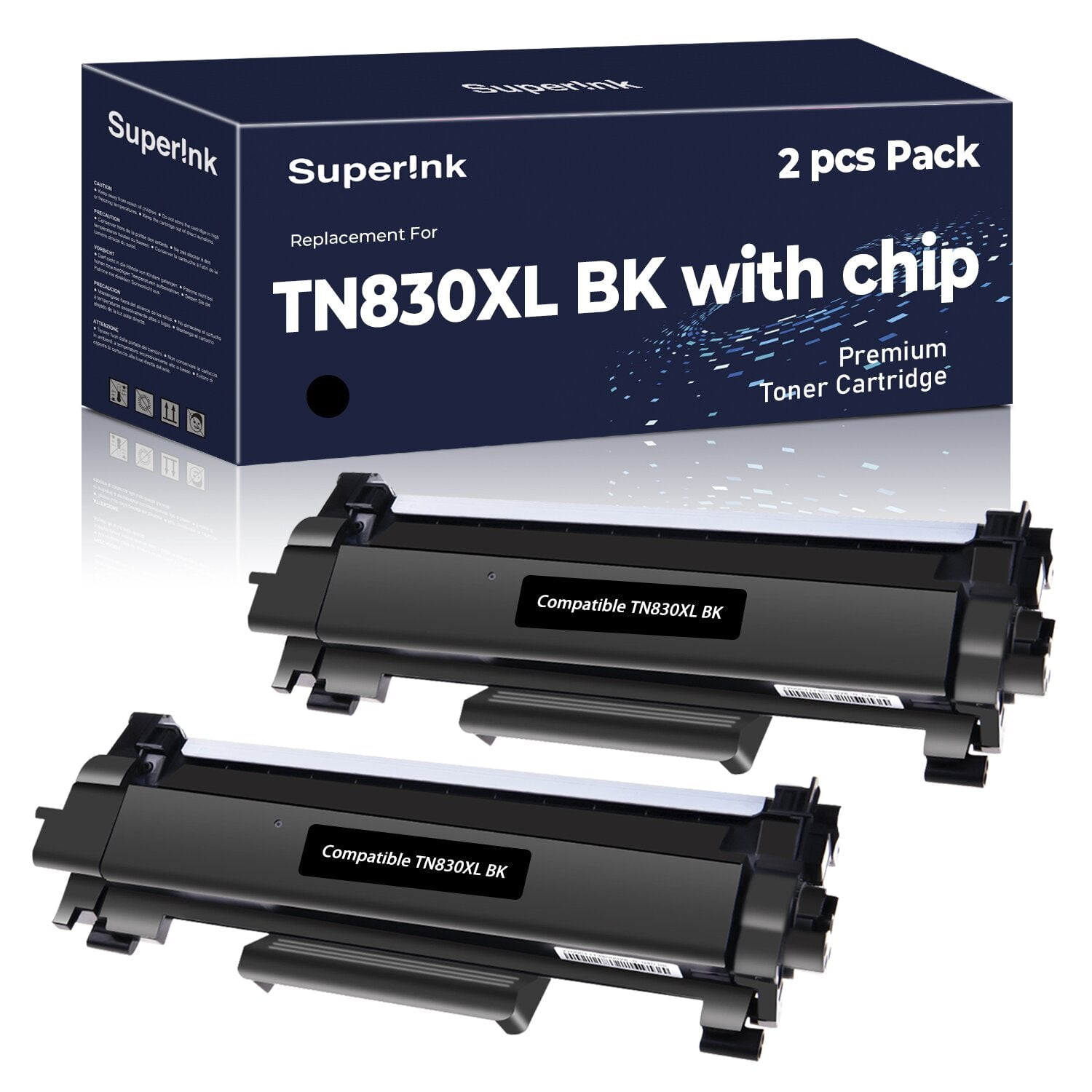 Compatible Brother TN830XL TN830 3000 Pages 2 Pack with chip by ...
