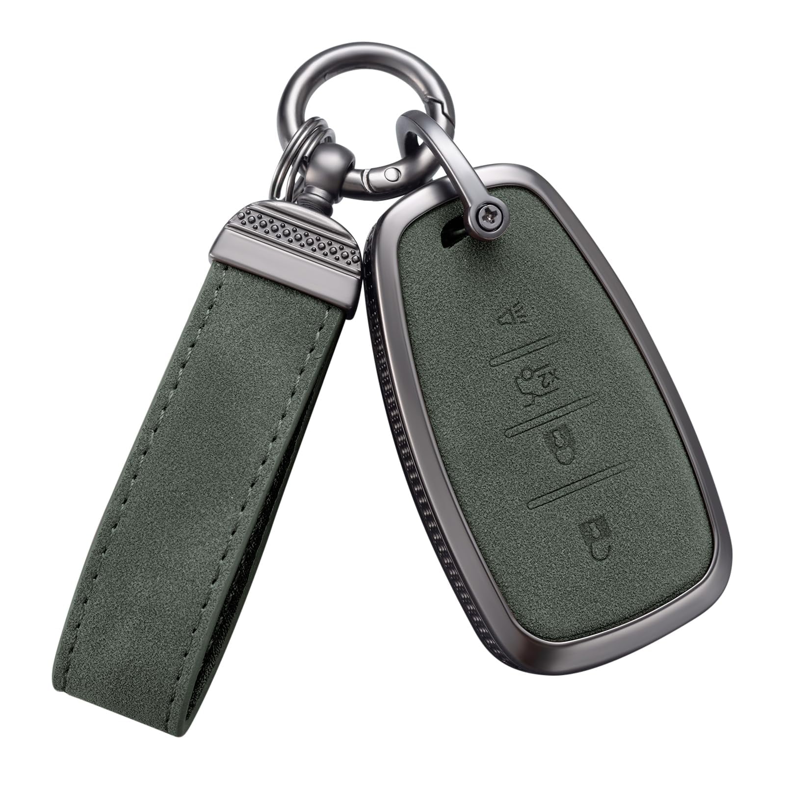 Compatible with Chevy Key Fob Cover with Keychain Leather Key Case ...