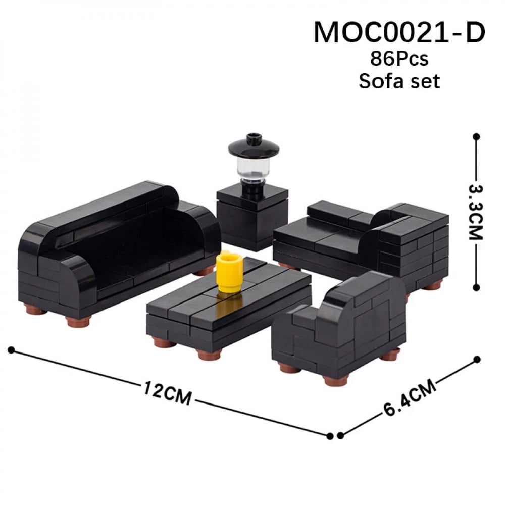 Compatible City Furniture Series Bricks MOC Building Blocks Kitchen ...