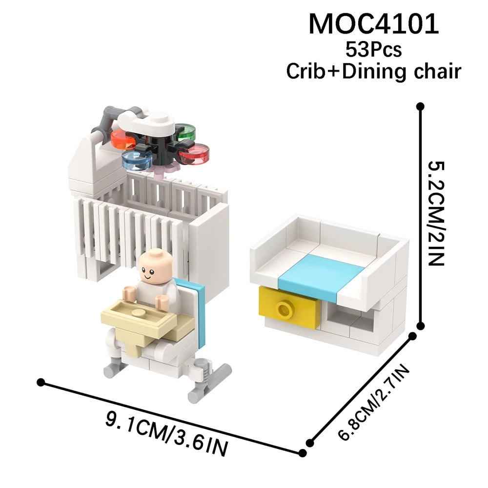 Compatible City MOC Building Blocks Bricks Parts Furniture Kits Kids ...