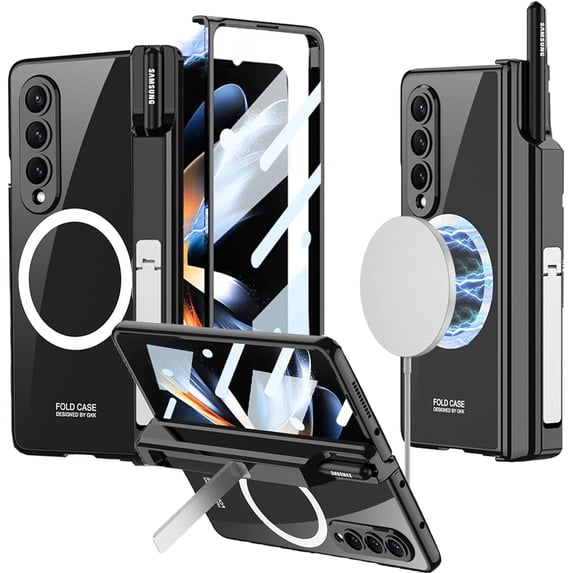 Compatible Clear Samsung Galaxy Z Fold 4 Case with S Pen Holder ...