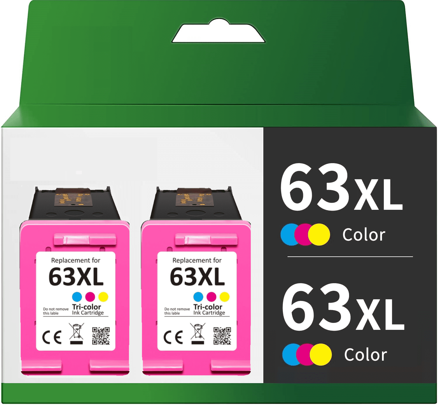Generic HP Printer Ink Cartridge, High Yield 63XL Replacement for ...