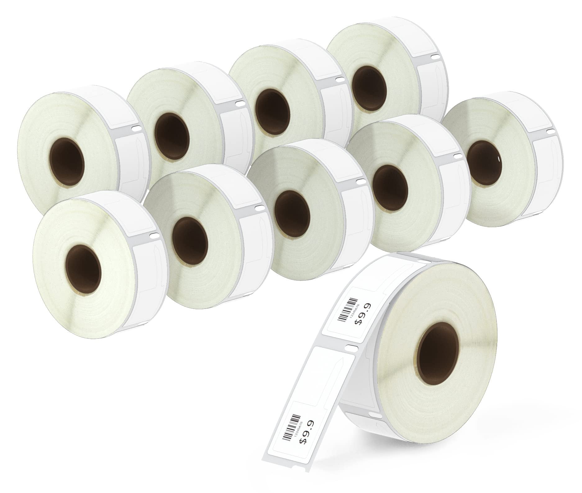 Compatible DYMO 30373 (7/8" x 15/16") Price tag Rat Tail Style Thermal ...