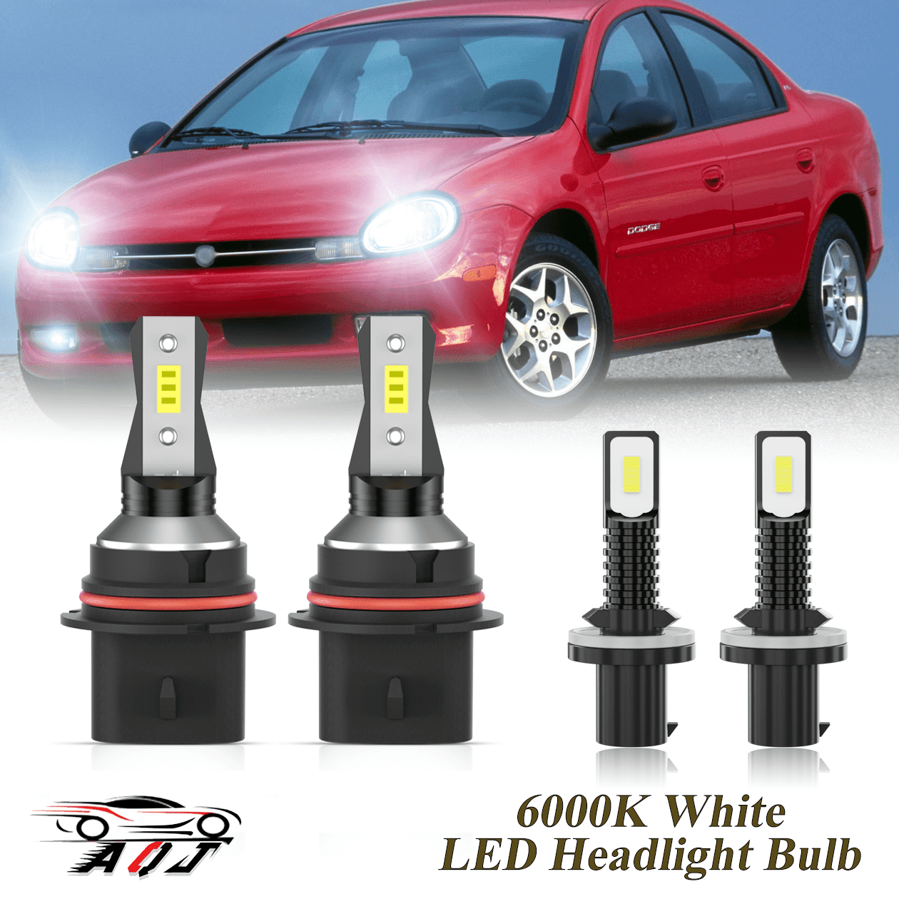 Compatible with Dodge Neon 2003 2004 2005 LED Headlight Bulbs Kit High ...