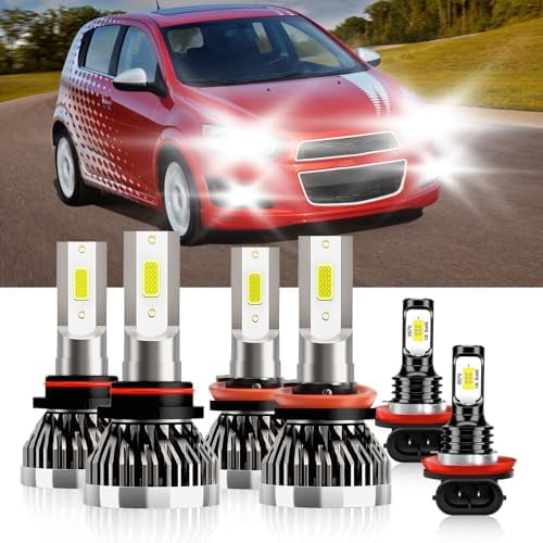 Compatible For Chevrolet Sonic 2012-2016 9005 H11 High/Low Beam H11 Fog ...