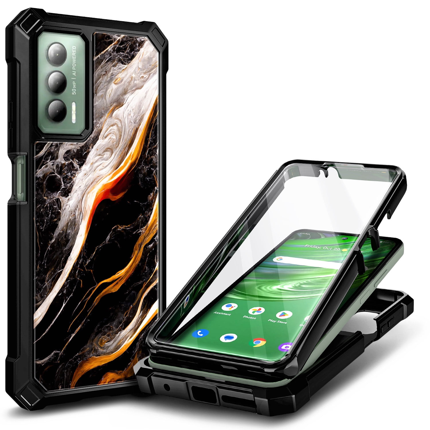 Compatible For Cricket Outlast/AT&T Jetmore Case with Built-In Screen ...